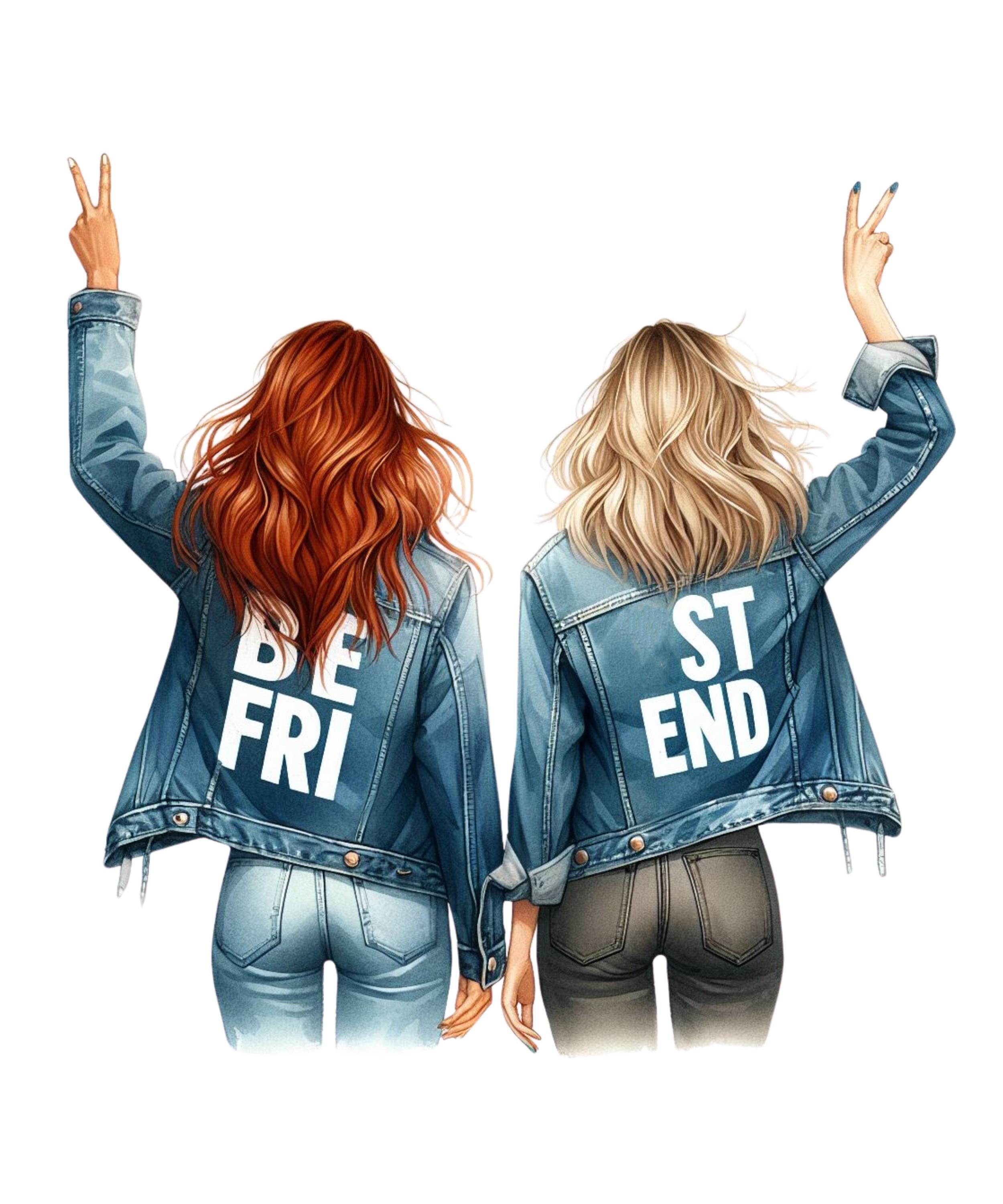 Best Friend Design for T-shirt and Mugs, Best Friend Clipart, BFF Clip ...