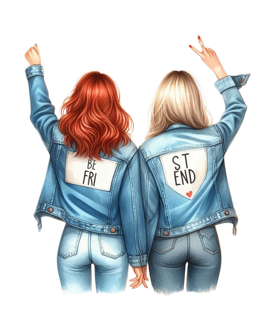 Best Friend Design for T-shirt and Mugs, Best Friend Clipart, BFF Clip ...