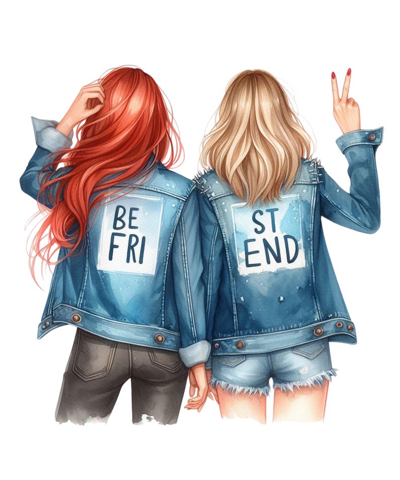 Best Friend Design for T-shirt and Mugs, Best Friend Clipart, BFF Clip ...