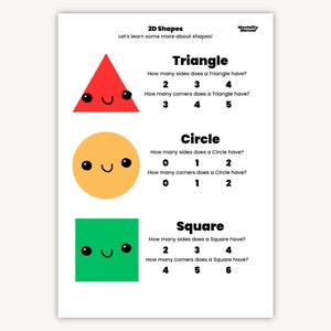 2D Shapes Worksheet Pack for Early Years Foundation Learners EYFS - Etsy