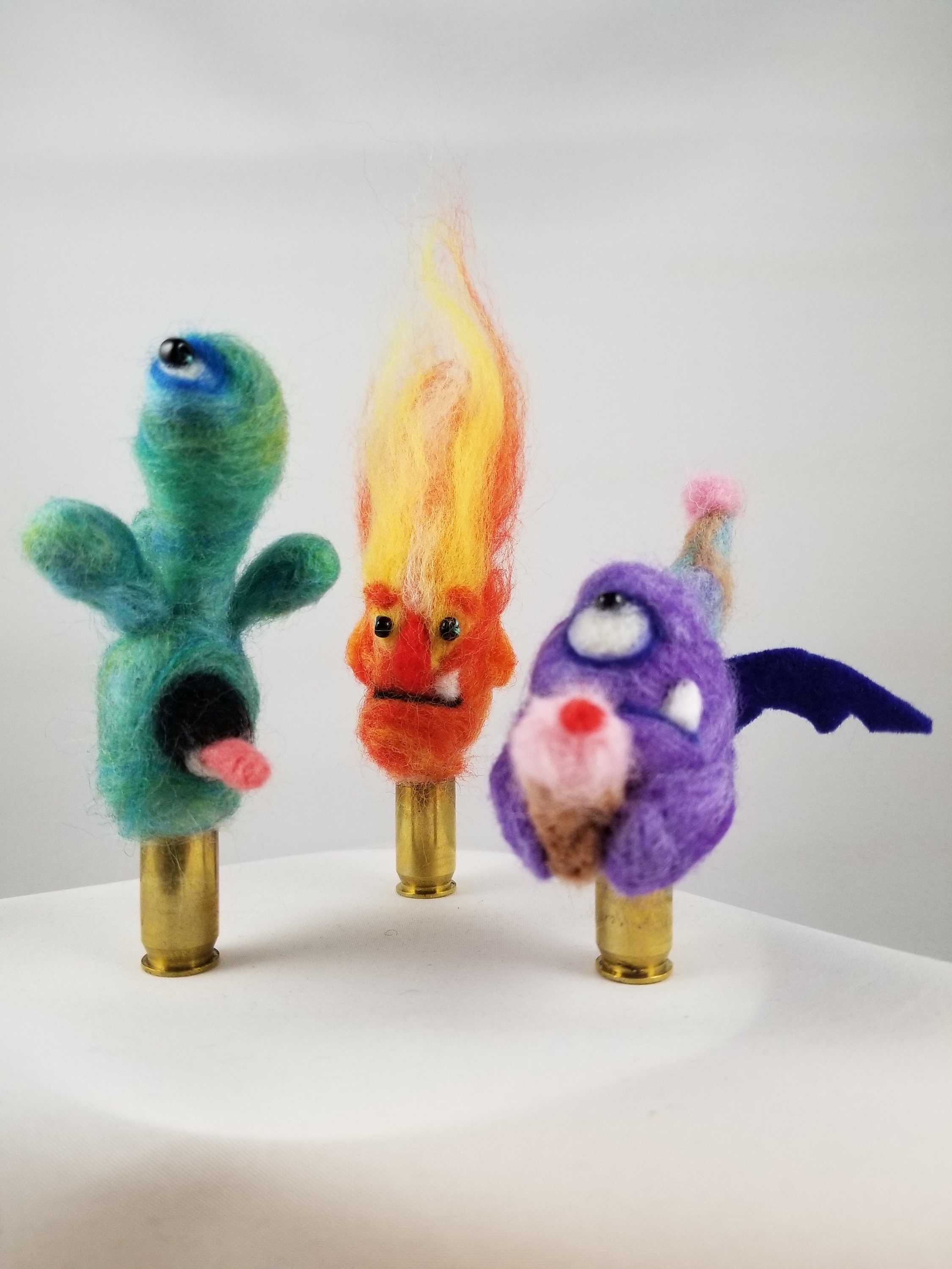 Needle Felted Wool Little Polite Monsters OOAK - Etsy.de