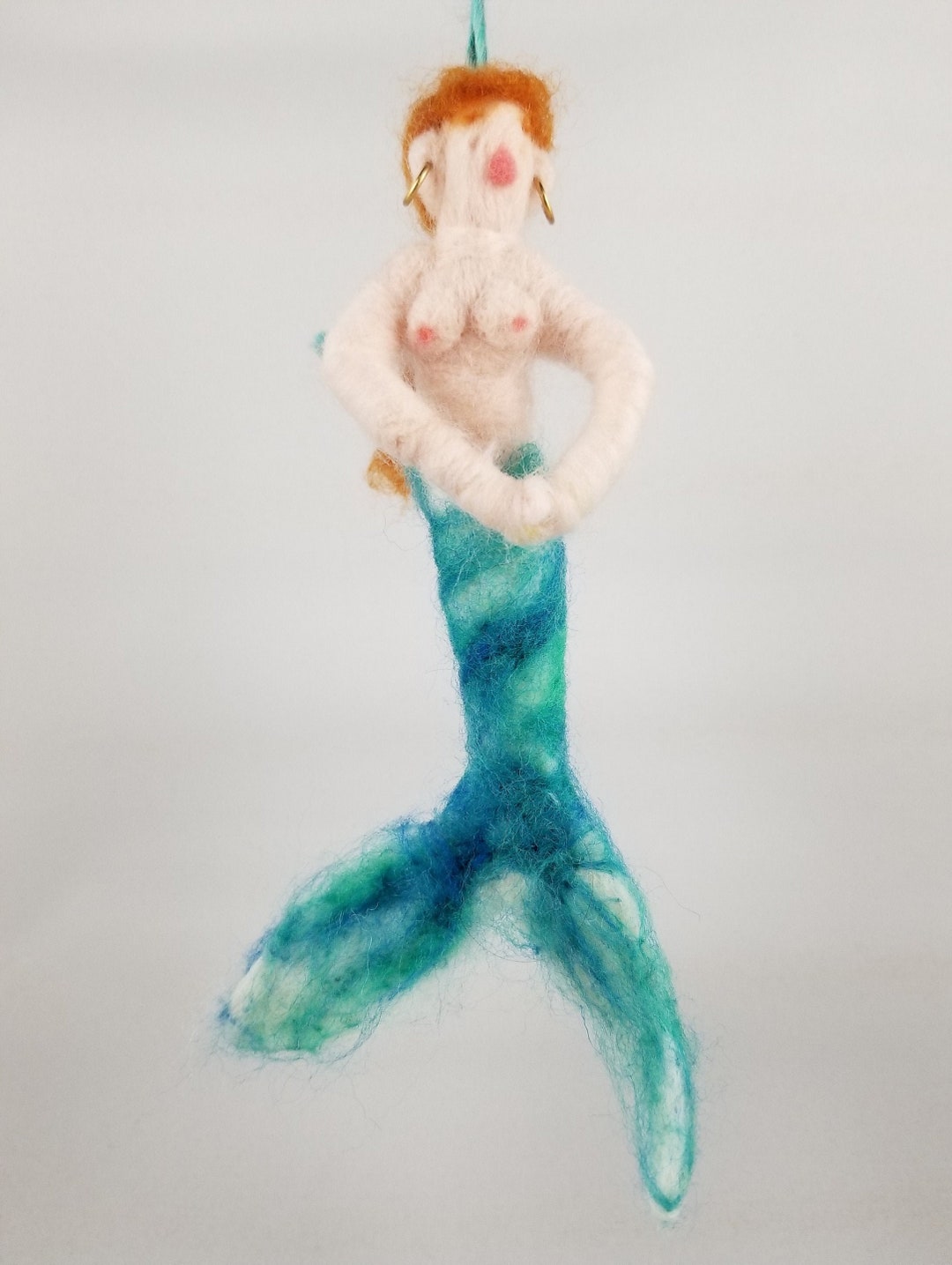 Needle Felted Merman, Mermaid Figurine, Handmade Wool Doll, Art Doll ...