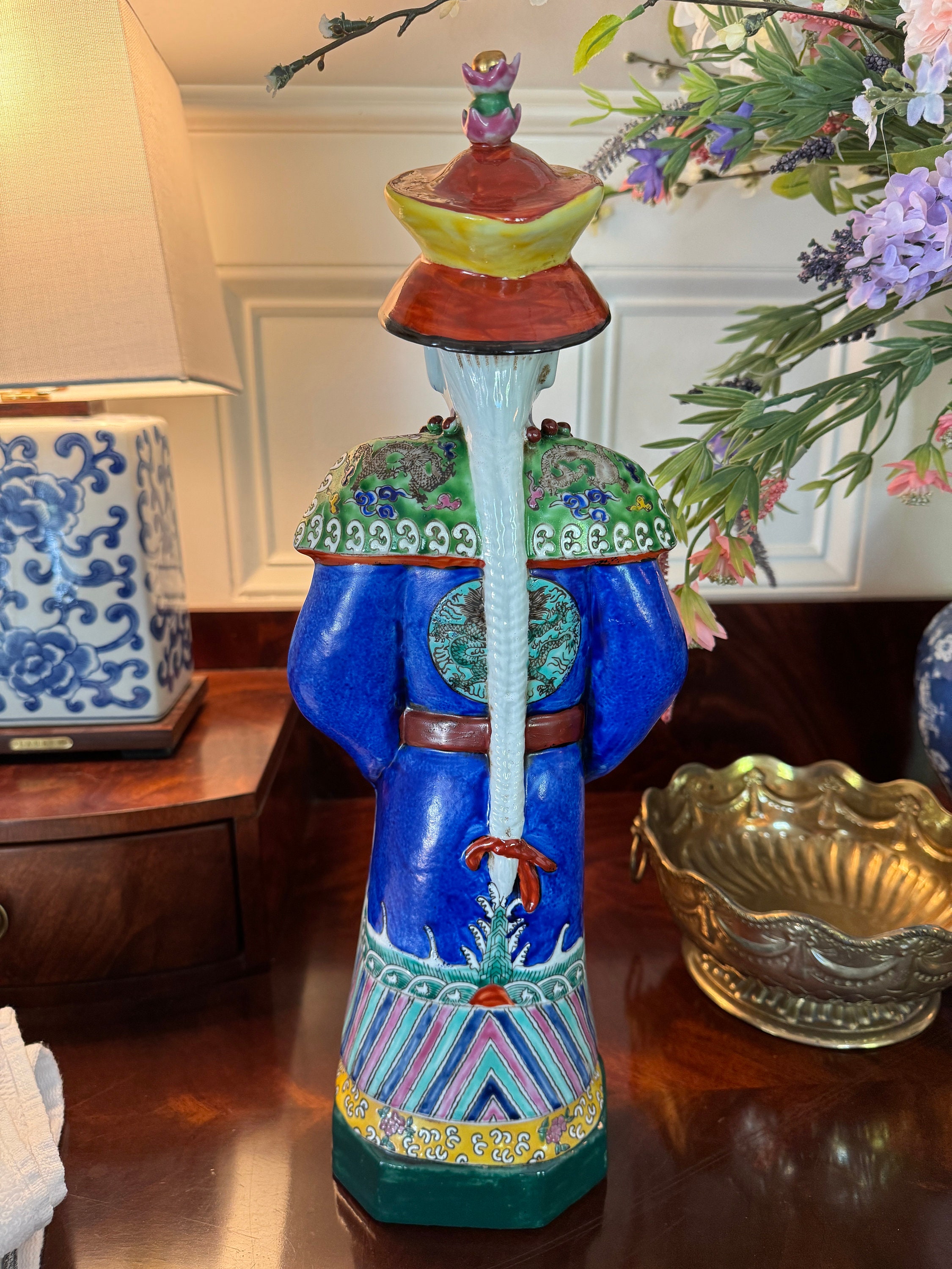 Pair of Vintage Hand Painted Robed Chinese Emperor - Etsy