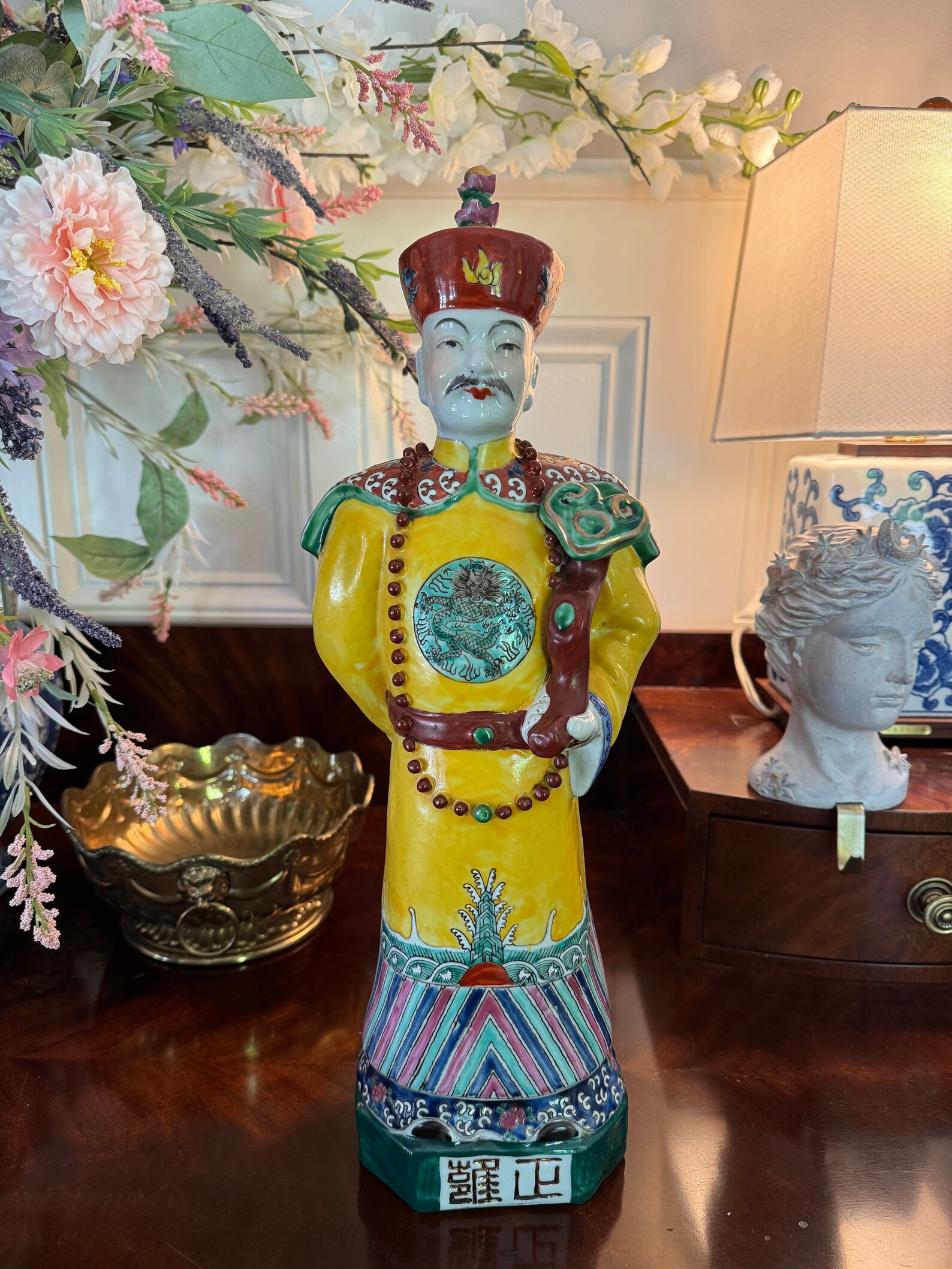 Pair of Vintage Hand Painted Robed Chinese Emperor - Etsy