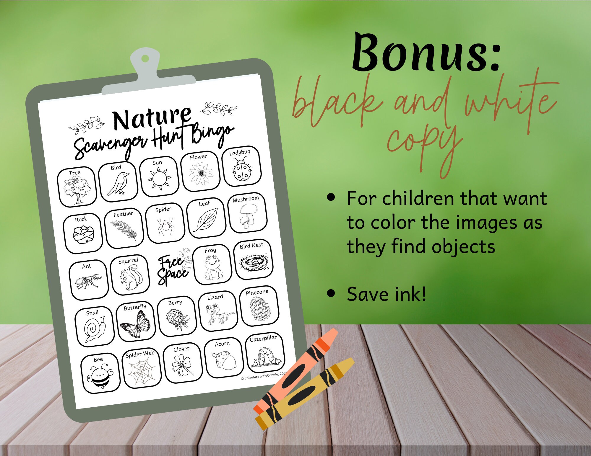 Nature Scavenger Hunt Bingo, Printable Treasure Hunt Game for Kids for ...