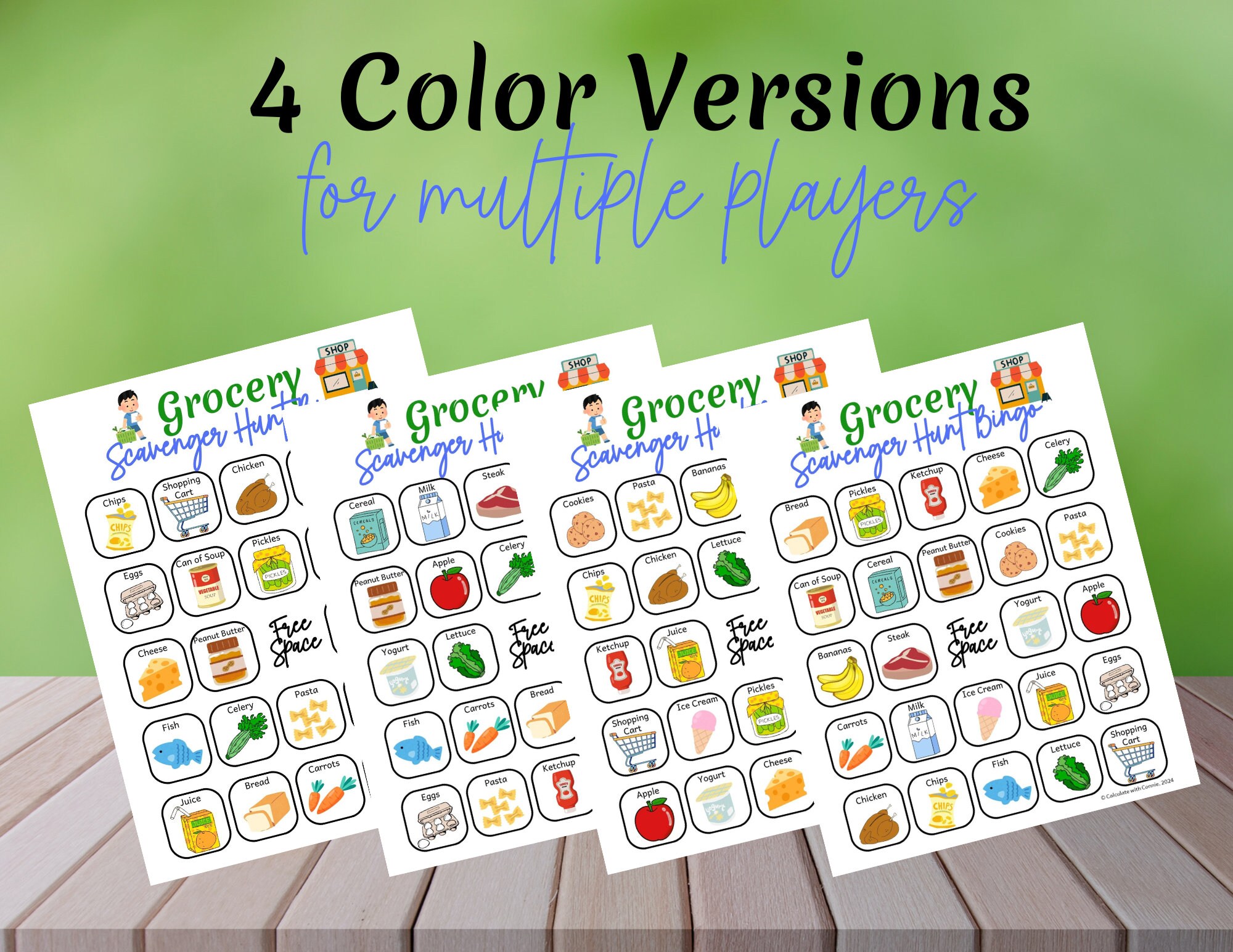 Grocery Store Scavenger Hunt Bingo, Kids Printable Treasure Hunt Game ...