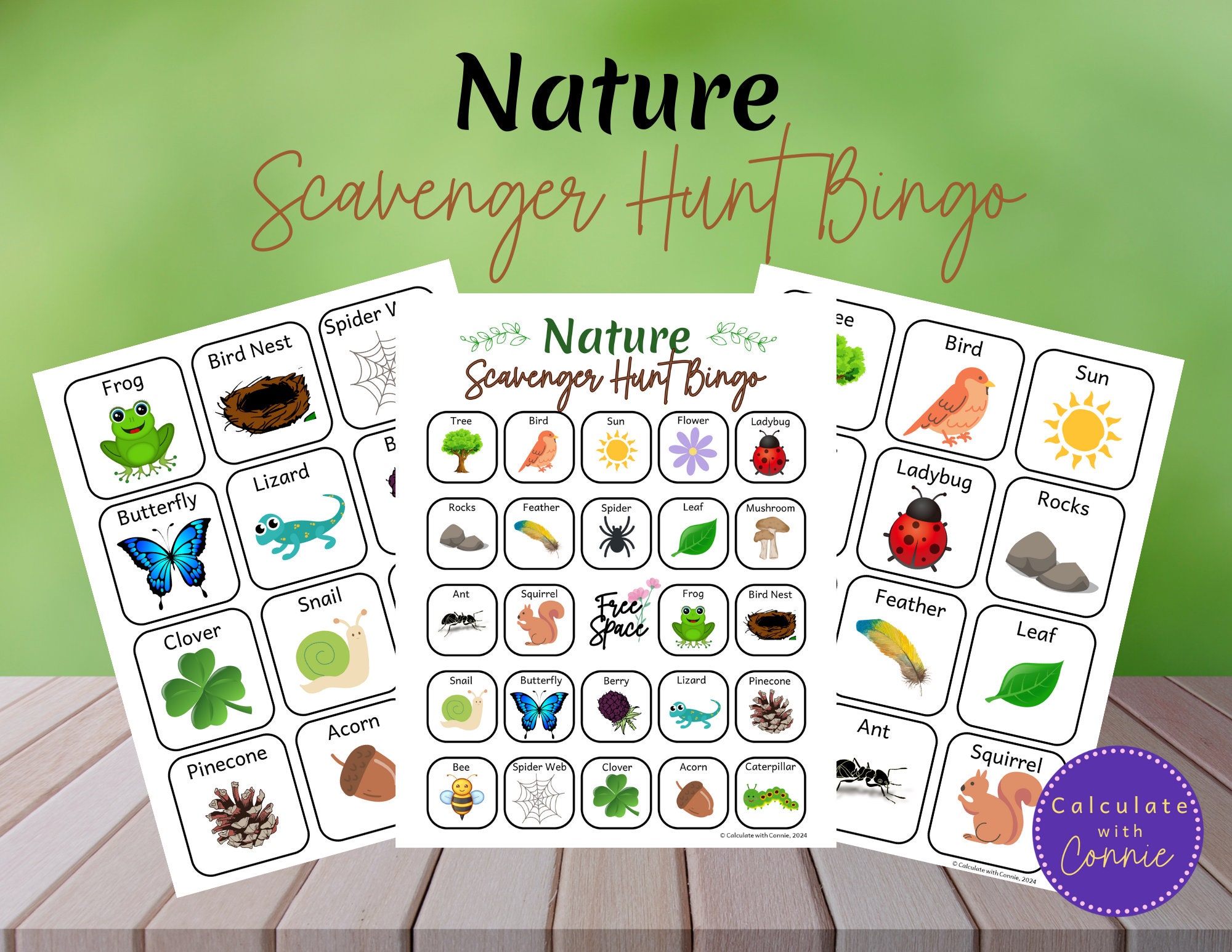 Nature Scavenger Hunt Bingo, Printable Treasure Hunt Game for Kids for ...