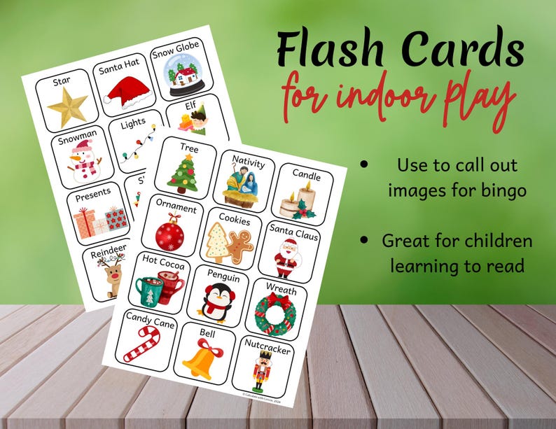 Christmas Scavenger Hunt Bingo, Printable Treasure Hunt Game for Kids ...