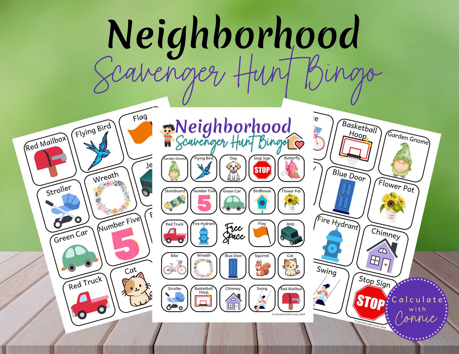 Neighborhood Scavenger Hunt Bingo, Printable Treasure Hunt Game for ...