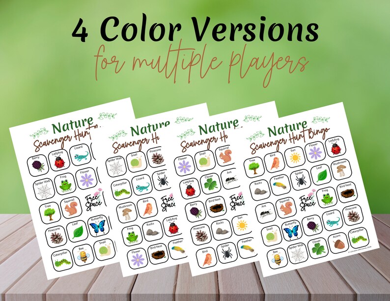 Nature Scavenger Hunt Bingo, Printable Treasure Hunt Game for Kids for ...