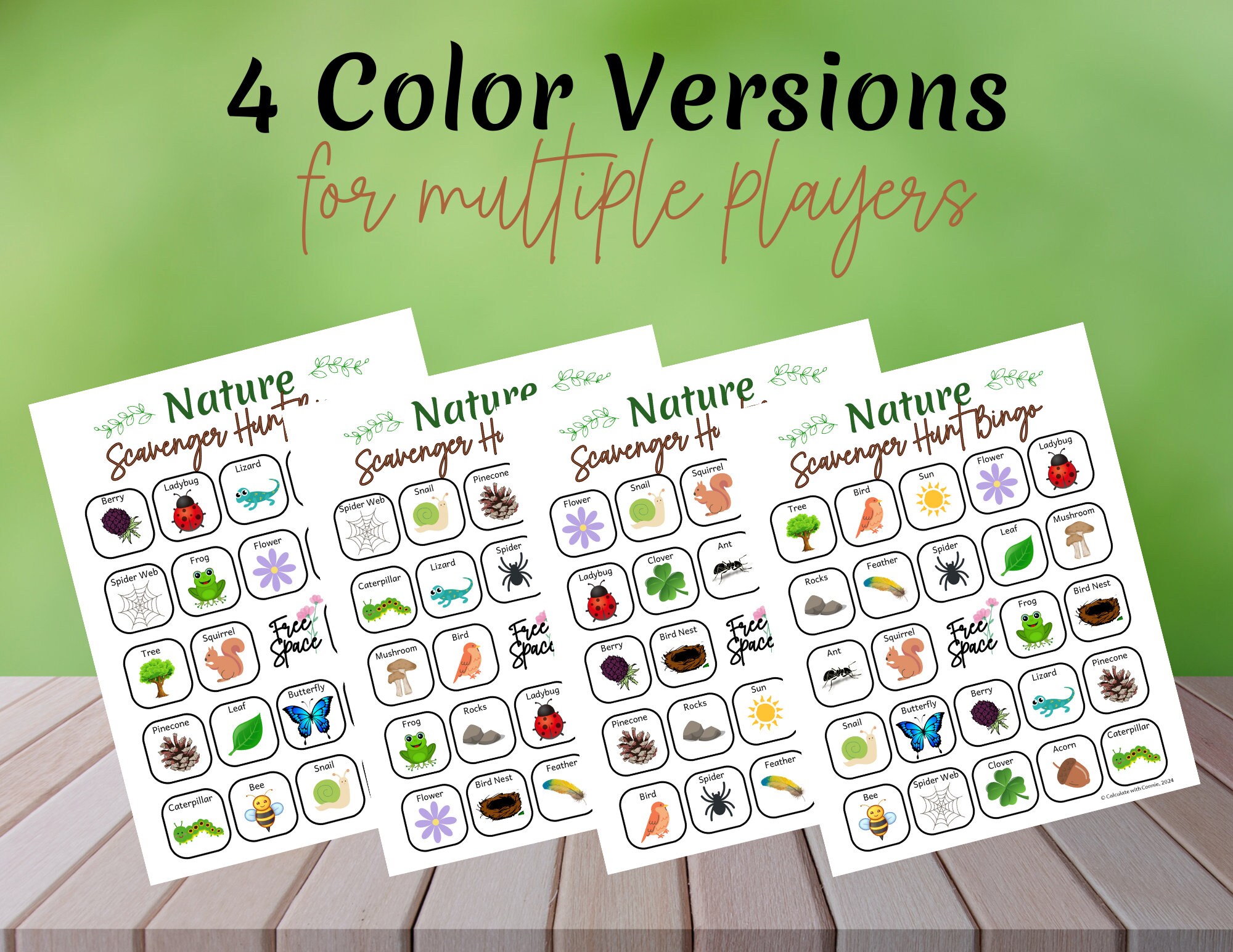 Nature Scavenger Hunt Bingo, Printable Treasure Hunt Game for Kids for ...