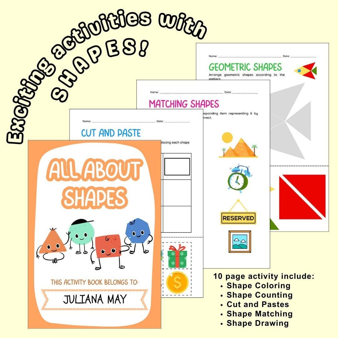 Printable Shapes Worksheet , Shapes Exercises for Preschool , Writing ...