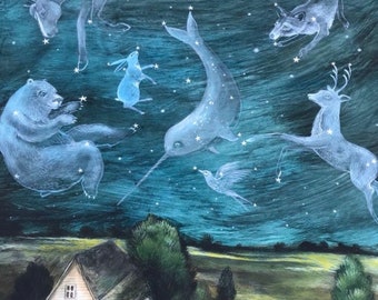 Elizabeth Foster Artist Print star Catchers - Etsy