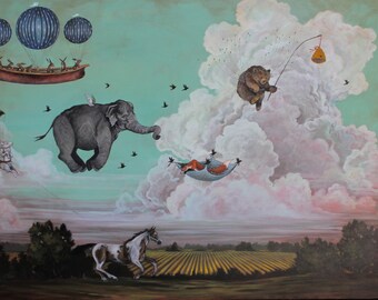 Elizabeth Foster Artist Print the Hare & the | Etsy