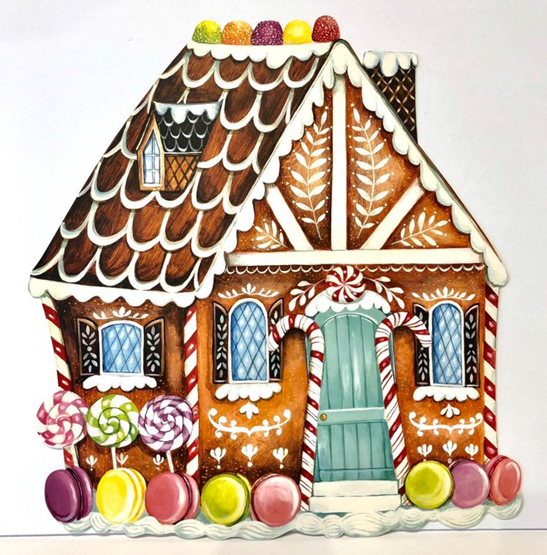 Gingerbread House Placemat by Elizabeth Foster and Hester& Cook - Etsy