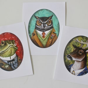 Owl Portrait Print by Elizabeth Foster 8x10 - Etsy