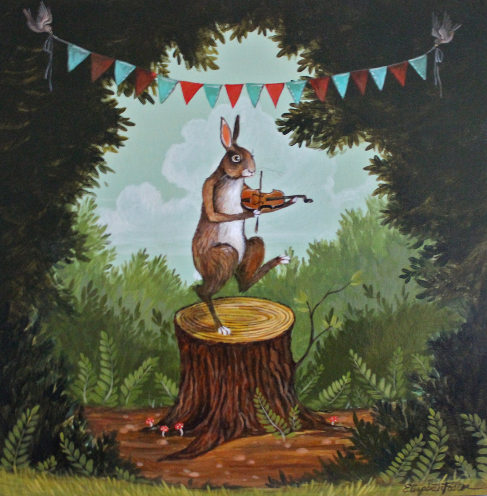 Elizabeth Foster Artist Print "the Hare & the Fiddle" - Etsy