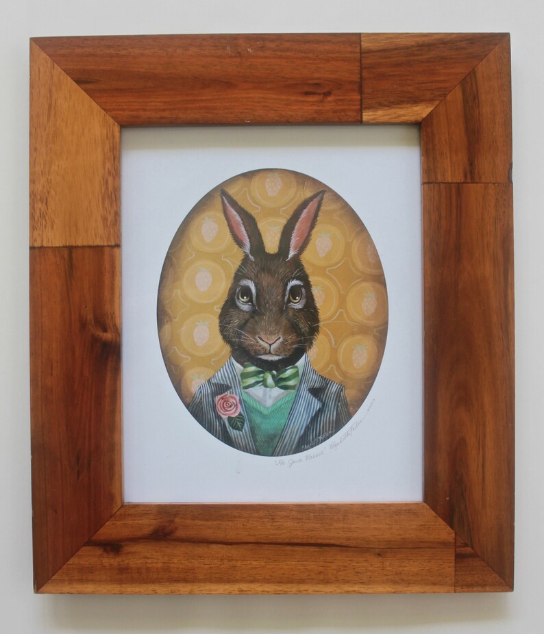 Rabbit Portrait Print by Elizabeth Foster 8x10 - Etsy