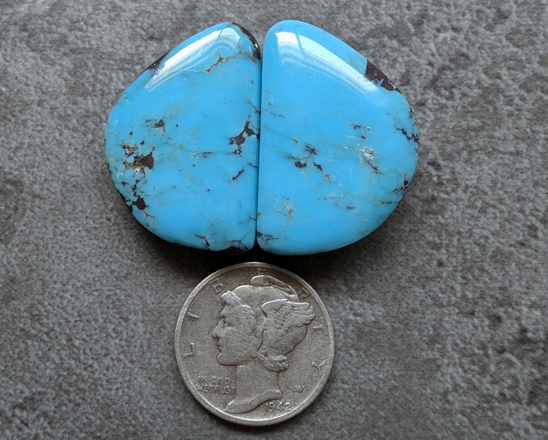 RARE Natural Chinese Red--skin Turquoise Cabachons - Stunning Matched ...