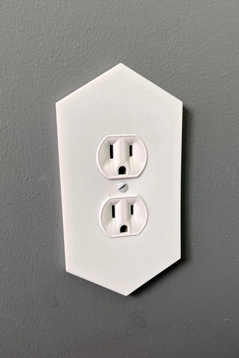 Hexagon Outlet Cover: Mid-century Modern 3D Printed Wall Plate - Etsy