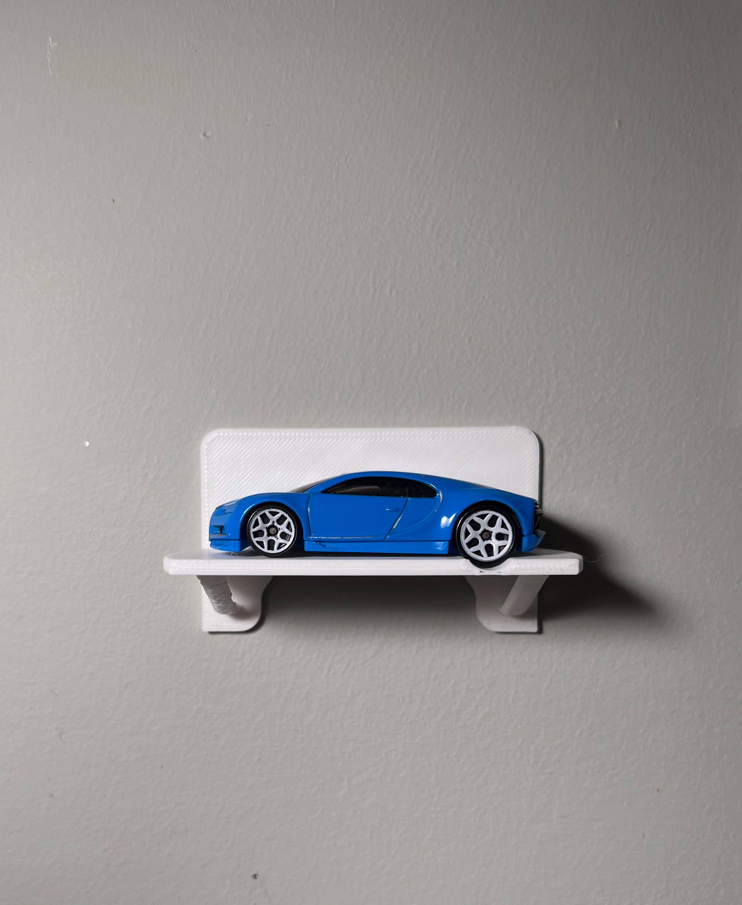 Hot Wheels Desk Display Shelf White PLA Minimalist Wall Mount for Die ...