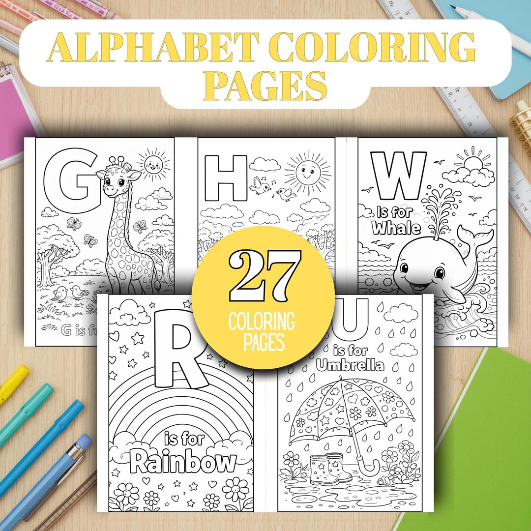 Alphabet Coloring Book | ABC Tracing, Preschool Learning (digital ...