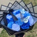 24 Count Blue Ribbon Rose Bouquet - Etsy