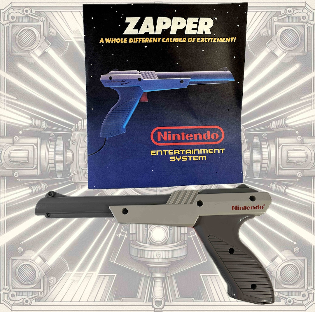Nintendo NES-005 Original NES Zapper Light Gun Controller W/ Manual - Etsy