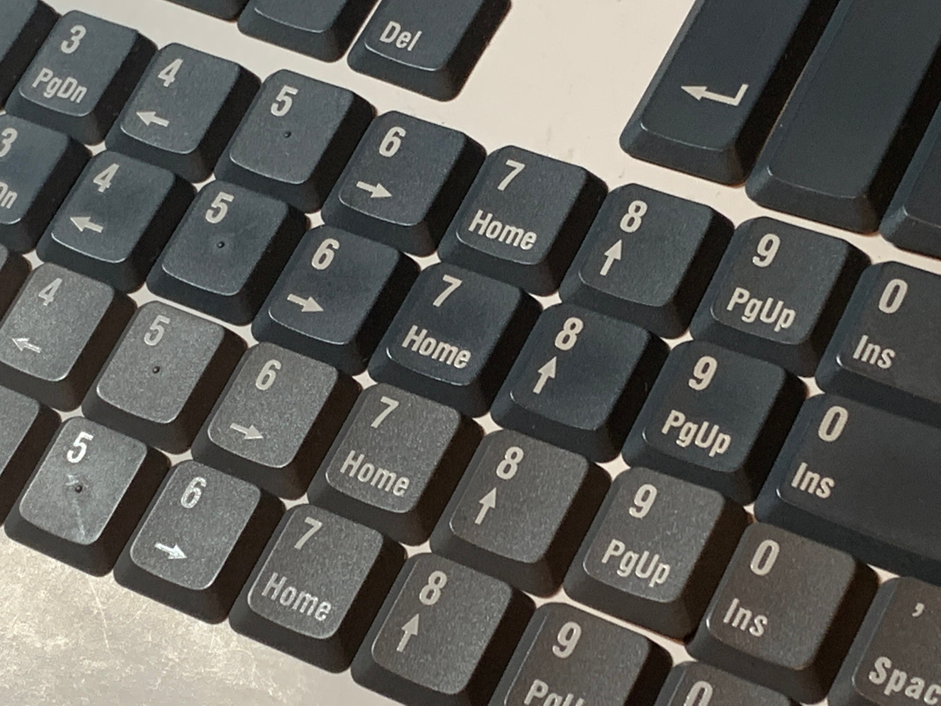 Dark Gray Teclas Numéricas Del Teclado Del Teclado Para La Etsy