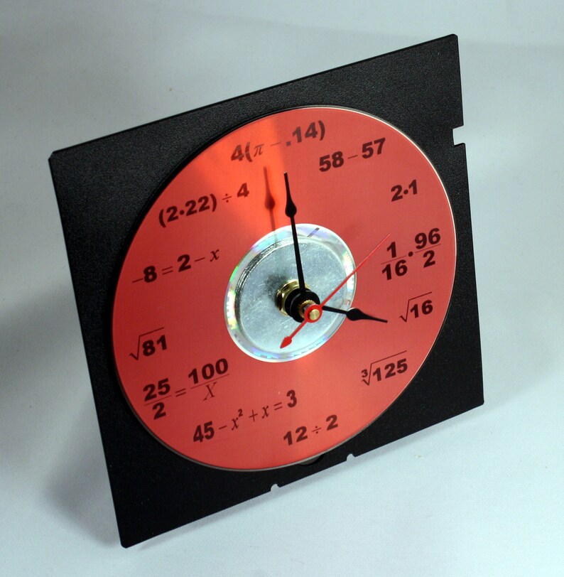 Math Equation Clock Red | Etsy