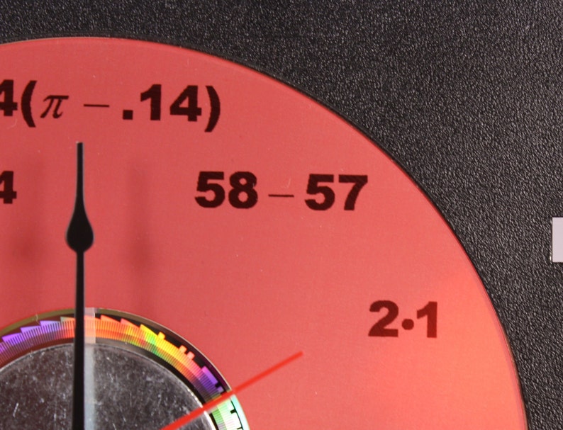 Math Equation Clock Red | Etsy