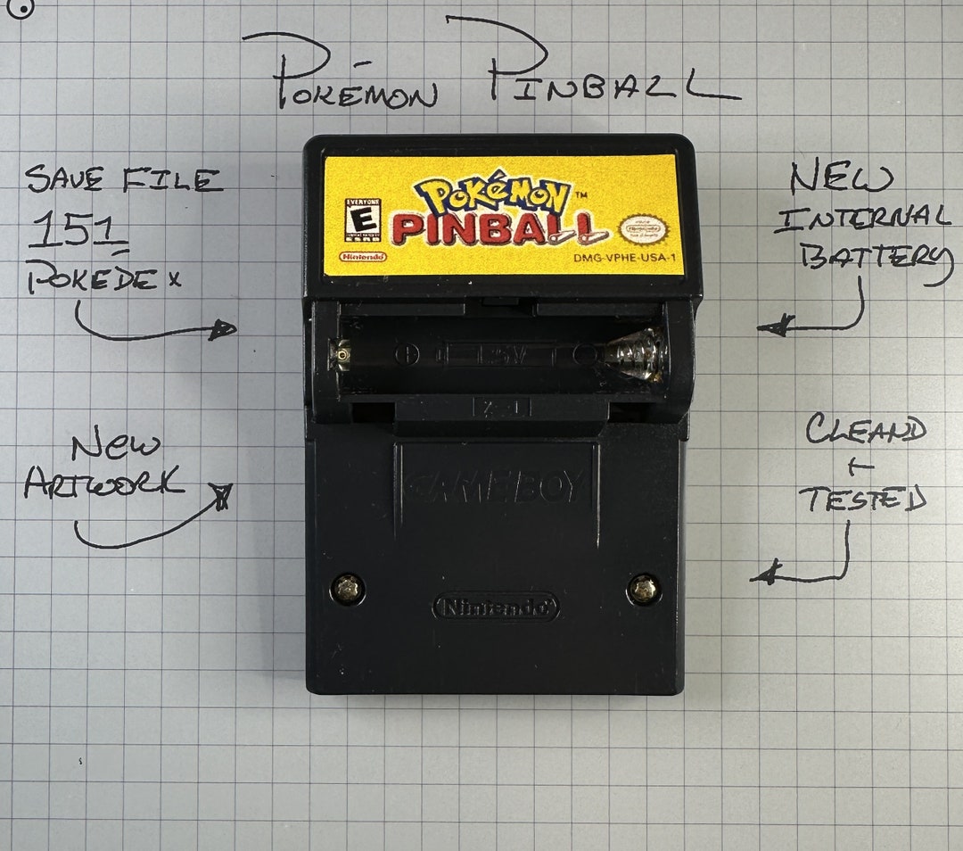 Pokemon Pinball game Boy 1999 Authentic NEW BATTERY W/ - Etsy