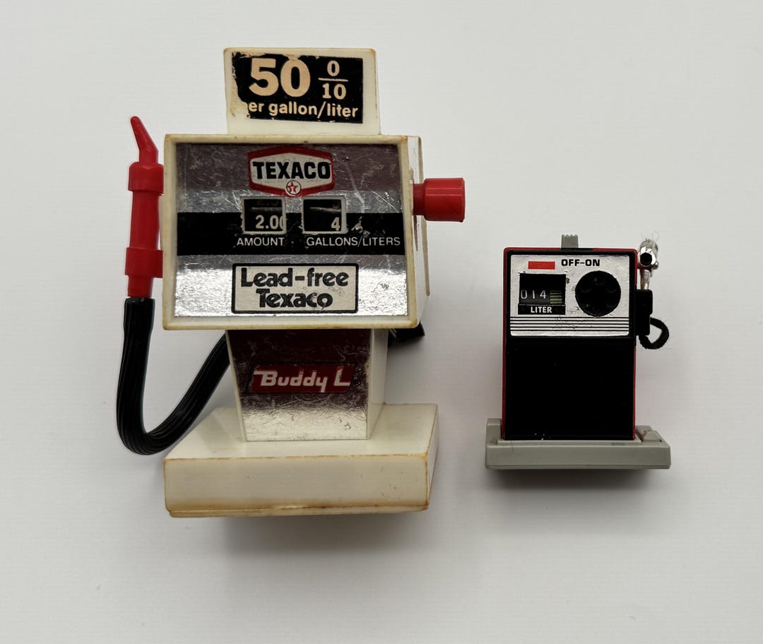 Set of 2 Vintage Mid-70's & 80's Toy Gas Pumps - Buddy L TEXACO and ...