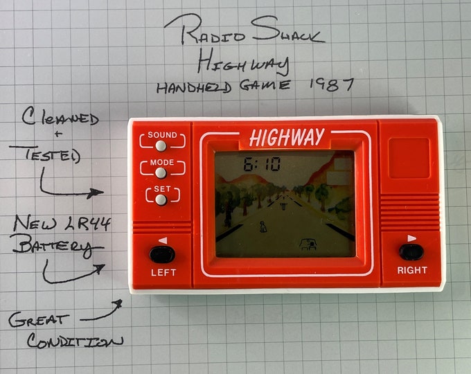 Vintage Radio Shack Hand Held Video Game Highway 1987-1988 Tested ...