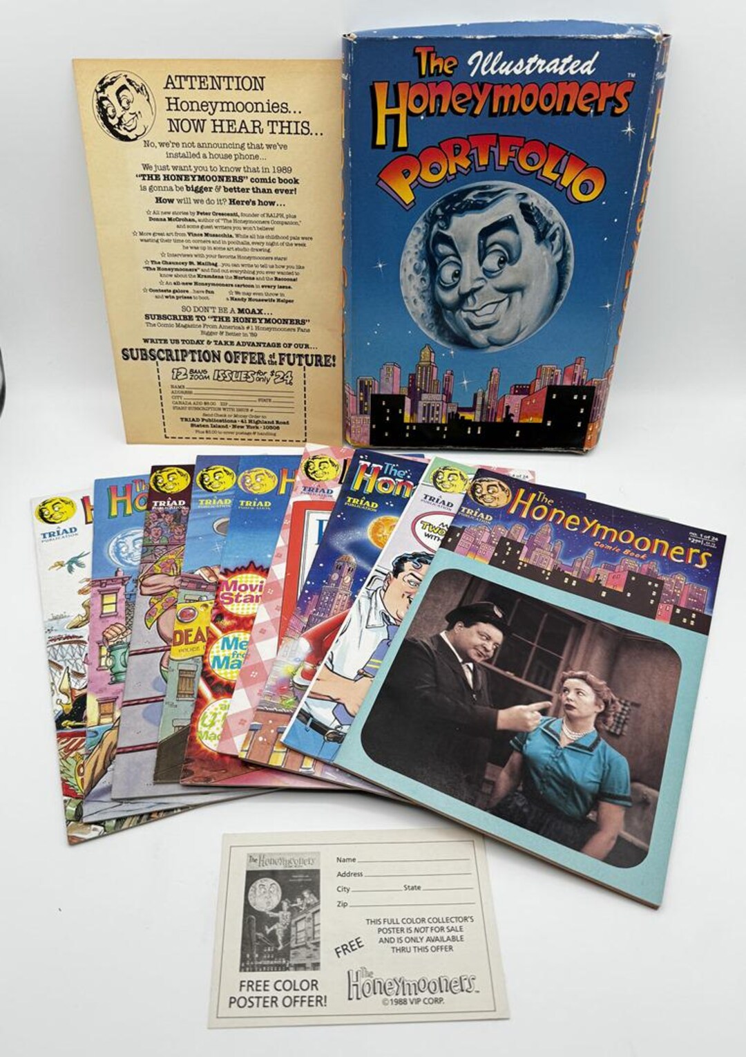Vintage - the Honeymooners Comics (1987 Triad #1 to #9) W/ Portfolio ...