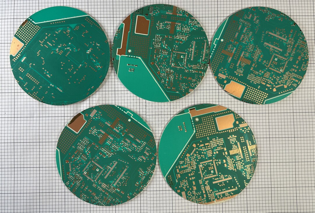 Five 5 Unique Round Circuit Boards for Crafting - Etsy