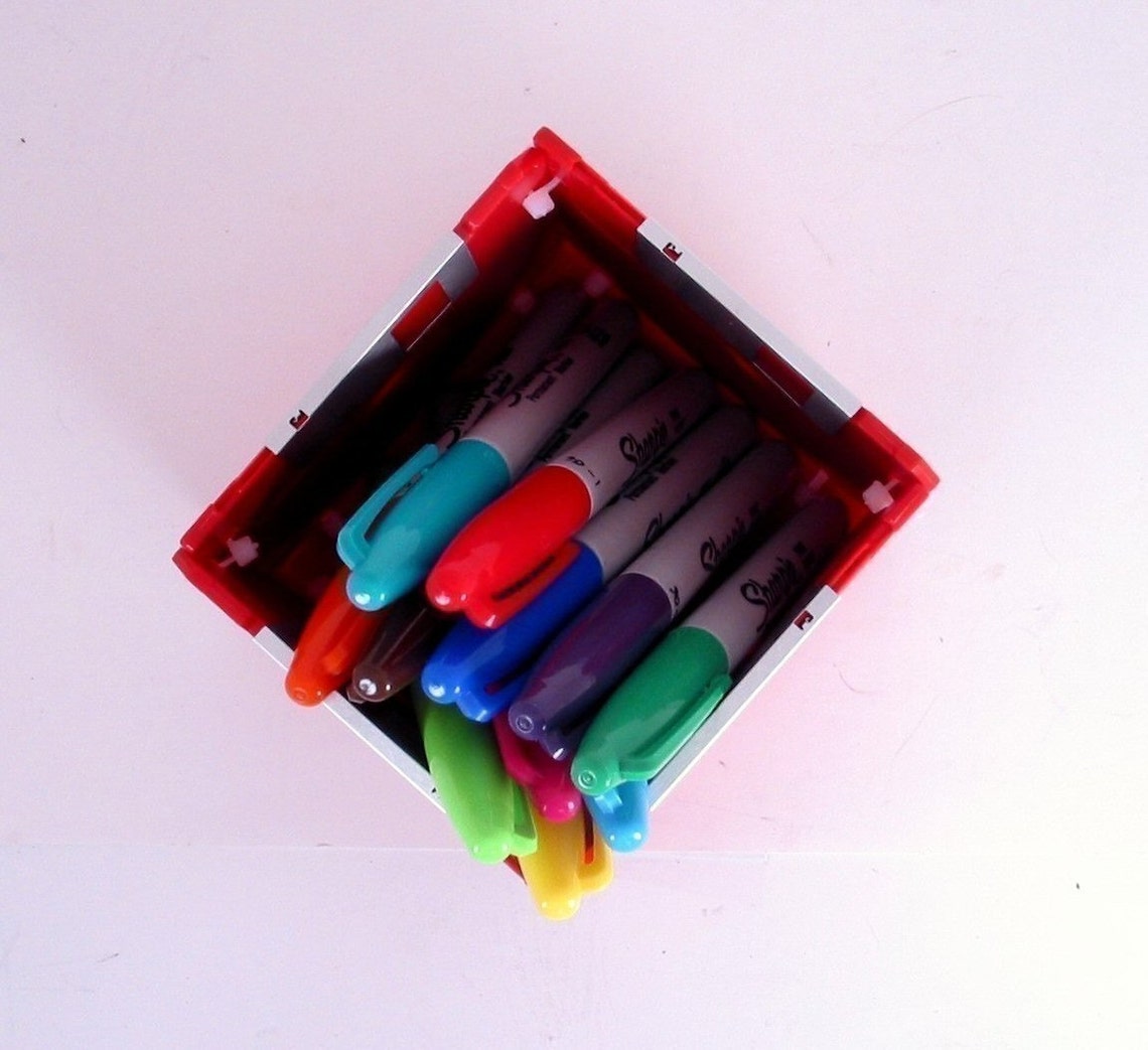 Floppy Disk Pen and Pencil Holder RED - Etsy