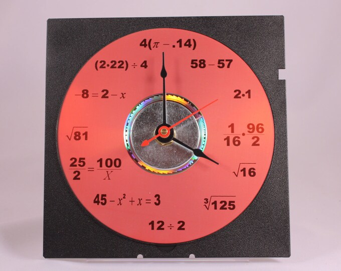 Math Equation Clock red - Etsy