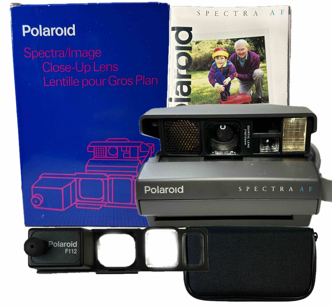 Vintage Polaroid Spectra AF System Instant Film Camera W/ Close up Lens ...