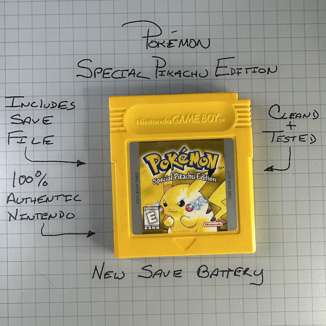 Pokemon Yellow Version game Boy 1999 Authentic NEW - Etsy