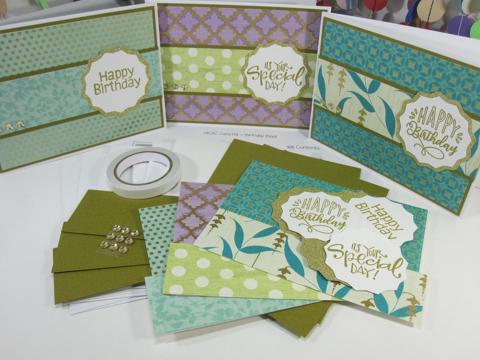Birthday Card Kit: DIY Craft, 3 Card Designs - Etsy