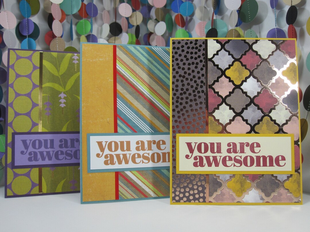 3 Card Set - You Are Awesome - Awesome Card Set - Multi-occasion Card ...
