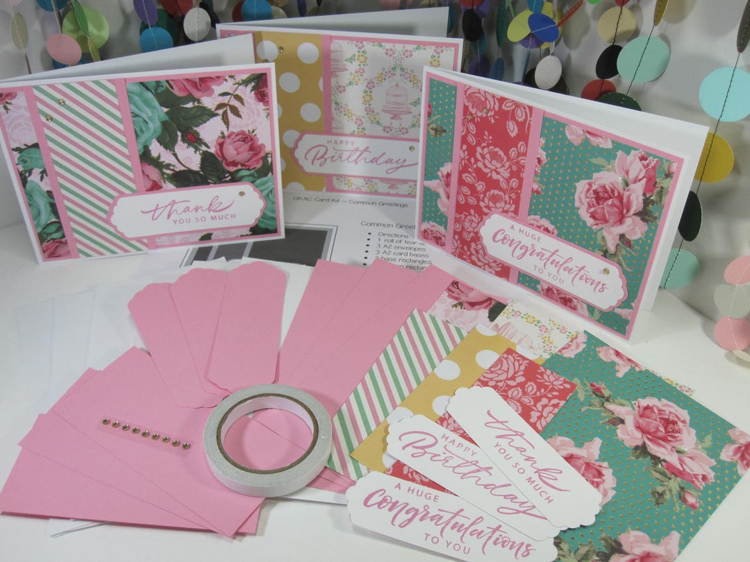Make Your Own Card Kit Common Greetings 3 Card Kit DIY Card Making Kit ...