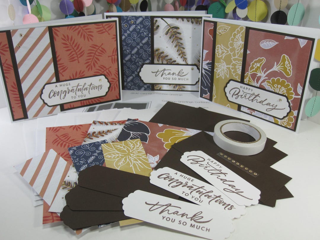 Make Your Own Card Kit Common Greetings 3 Card Kit DIY Card Making Kit ...