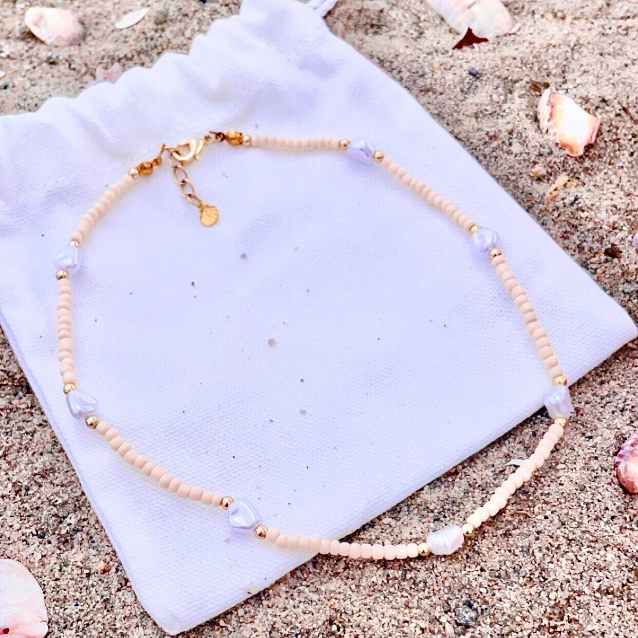 Sand Dollar Seed Bead Necklace - Etsy
