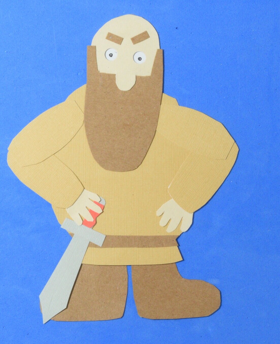 Printable Angry Bearded Swordsman Medieval Puppet/doll - Etsy