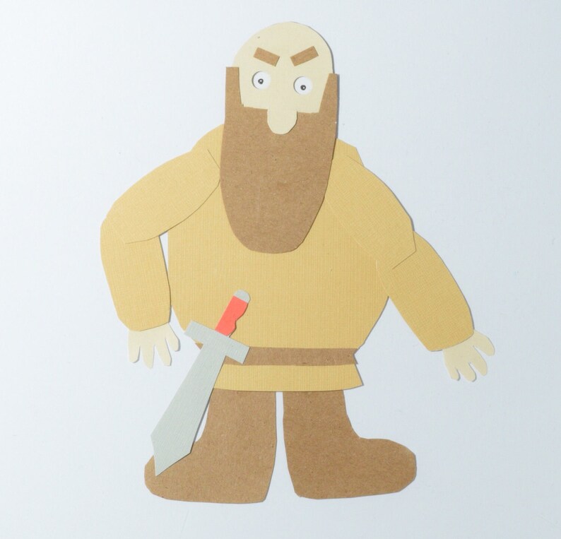Printable Angry Bearded Swordsman Medieval Puppet/doll - Etsy
