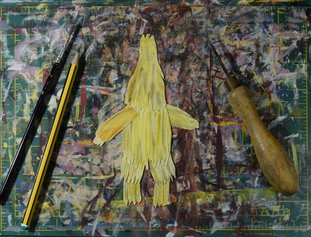 Strawbear Strawman Puppet for 2D Animation Papercraft Paper Dolls - Etsy