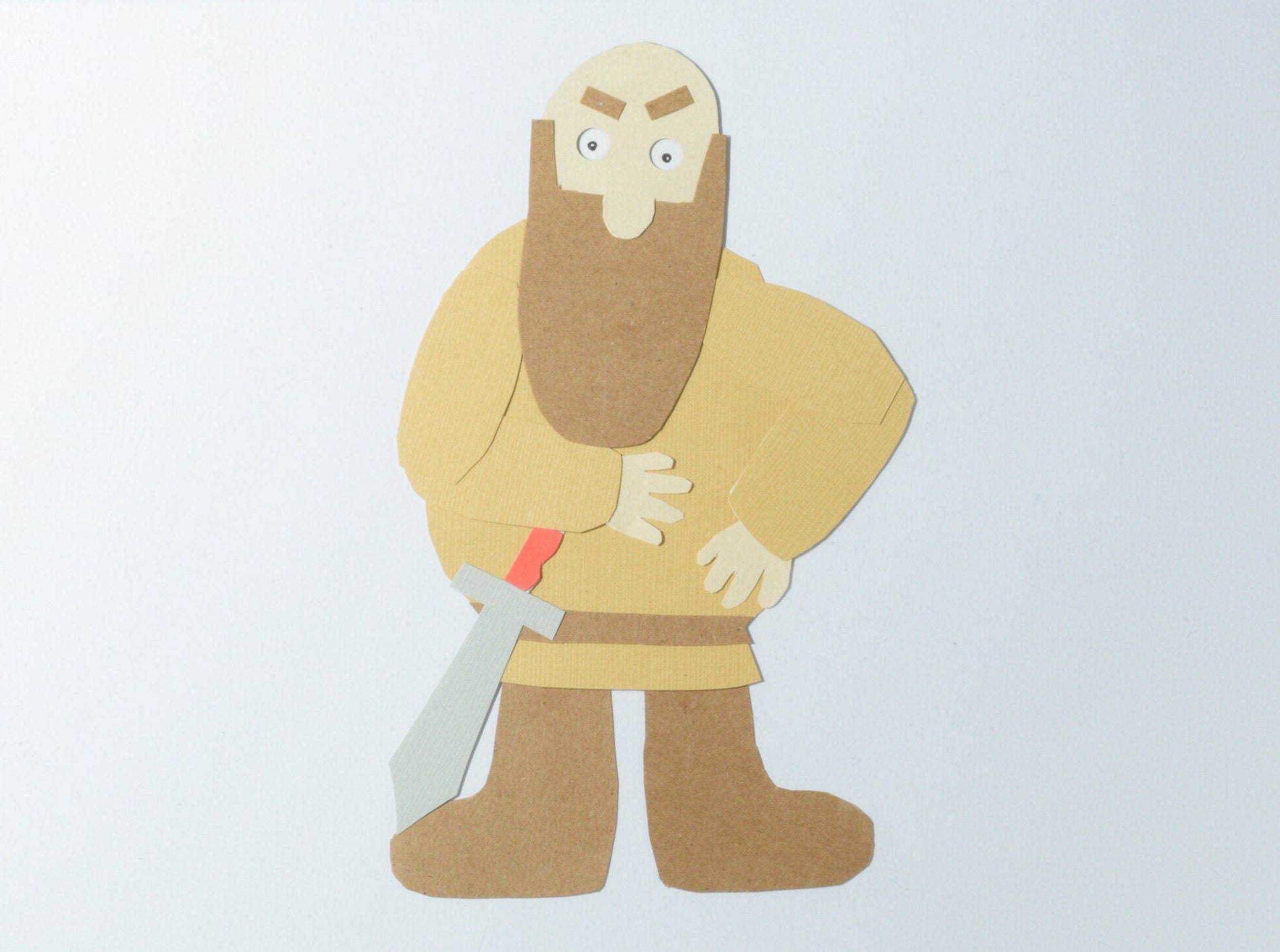 Printable Angry Bearded Swordsman Medieval Puppet/doll - Etsy