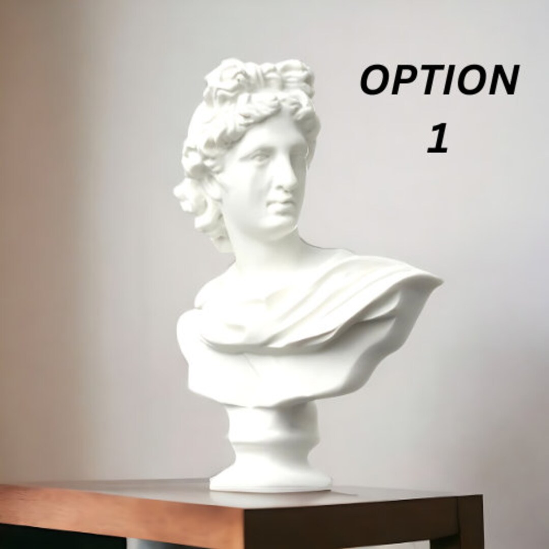 Mini Apollo Figurine, Mini Apollo Greek God Bust, Miniature Greek God ...